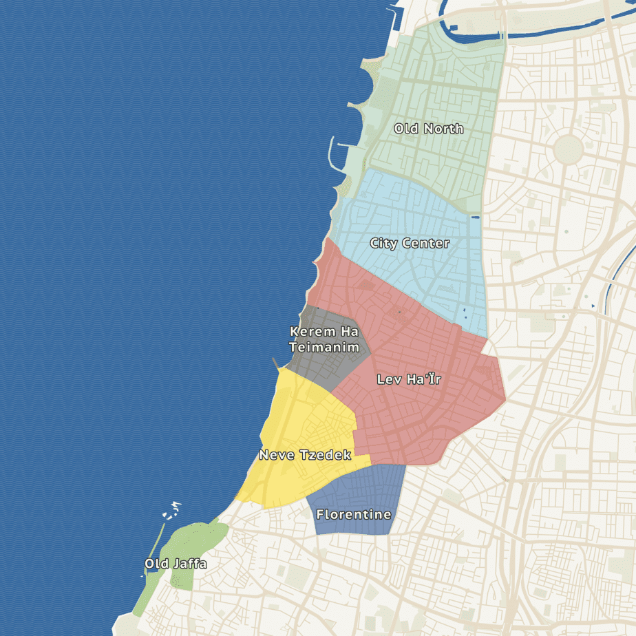 Tel Aviv Map Of Neighborhoods Tel Aviv Map Maps Tel Aviv (Israel)